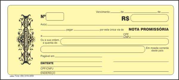 Formulário de Nota Promissória - Modelos para Impressão