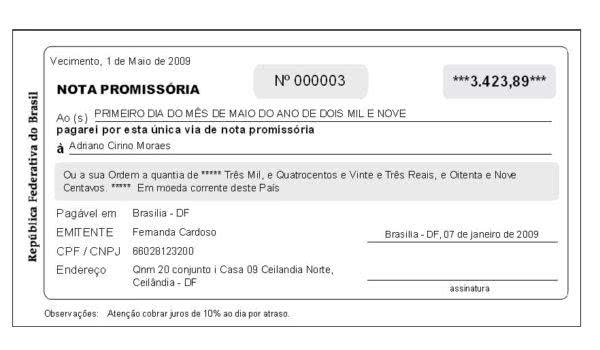 Formulário de Nota Promissória - Modelos para Impressão